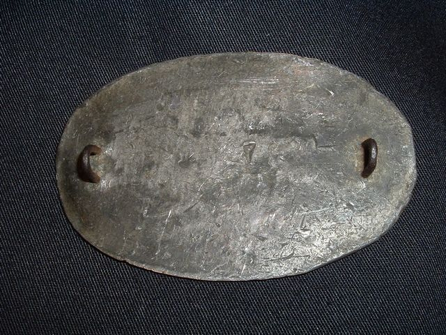 RARE SILVER U.S. CIVIL WAR CARTRIDGE BOX PLATE